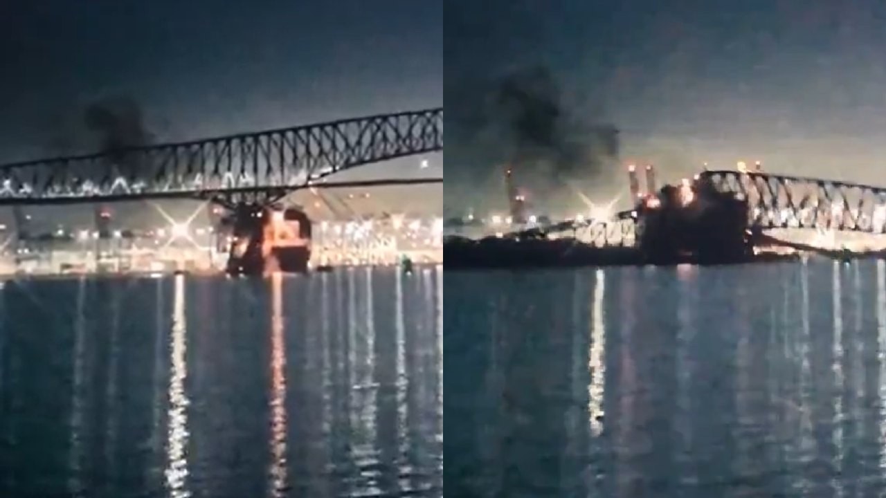 Watch video: Francis Scott bridge collapses in Baltimore