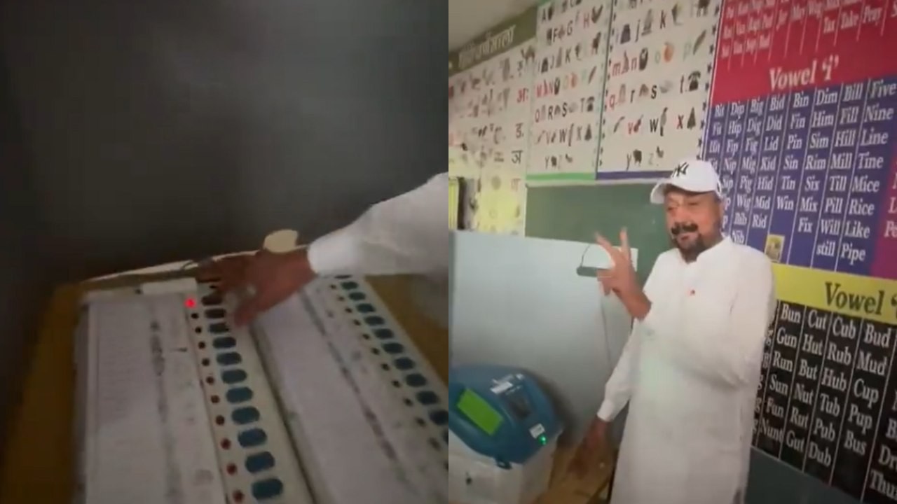 Watch: THIS candidate records EVM while voting, video goes viral
